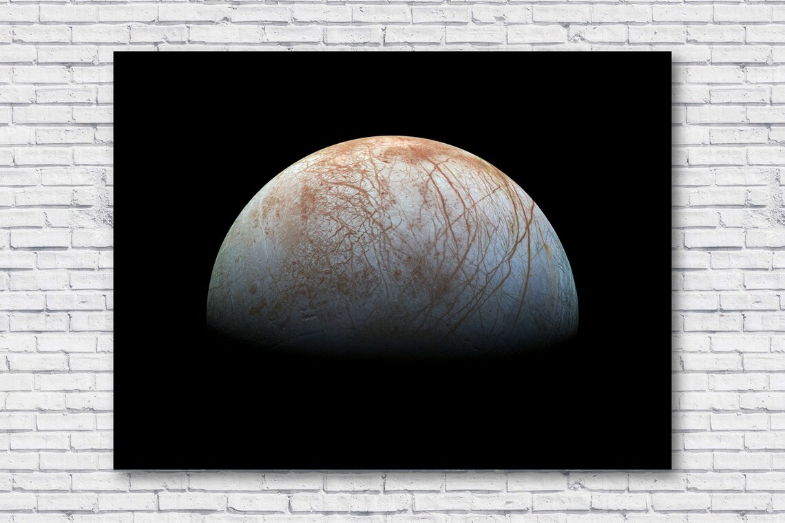 LARGE Europa Poster Jupiters Icy Moon NASA Galileo - Etsy