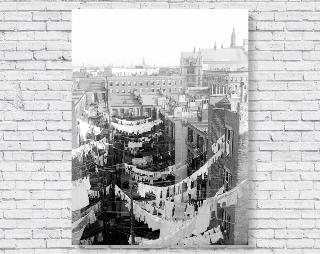 Vintage Laundry Day NYC 2 Photo Poster Print, Wash Laundry Room Wall ...