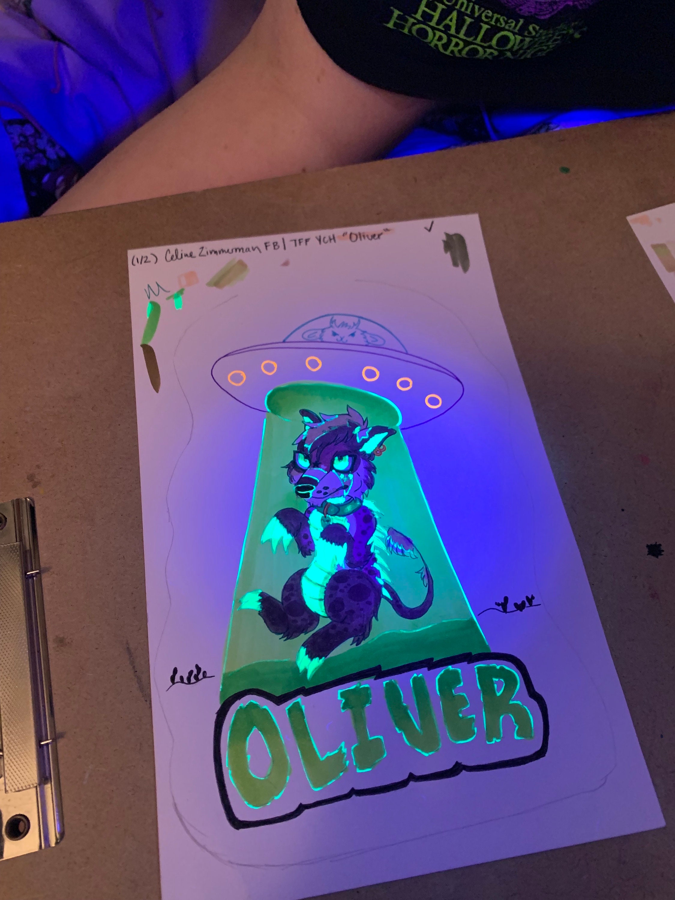 UFO YCH Badge - UV Reactive - Etsy