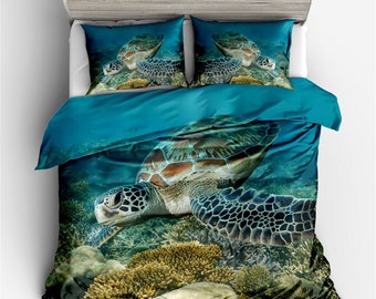 Sea turtle bedding | Etsy