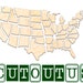 USA State MAP Cut Out Custom Size Unfinished US States Laser Nursery ...