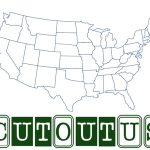 USA State MAP Cut Out Custom Size Unfinished US States Laser Nursery ...