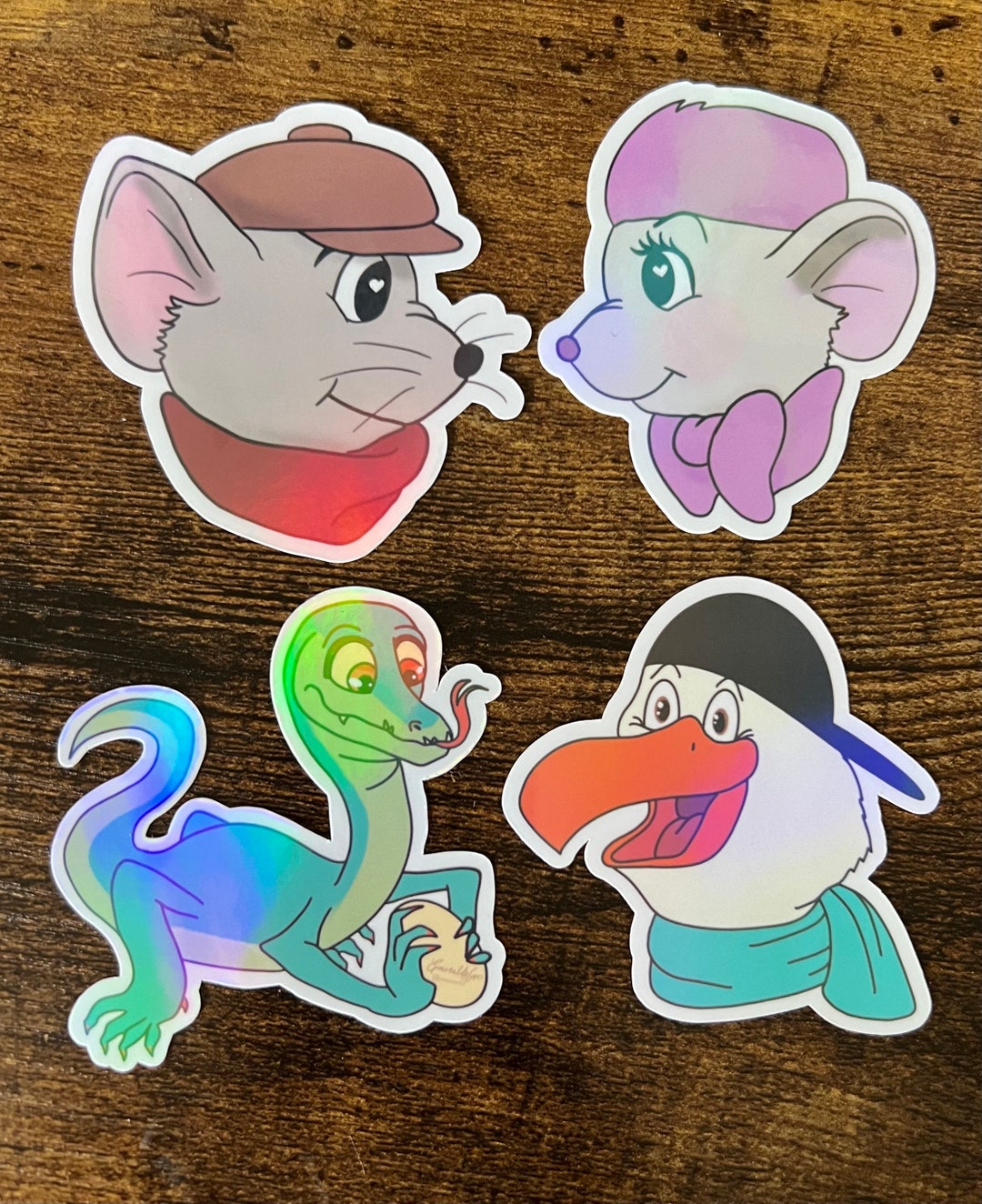 The Rescuers Down Under- 3 Inch Stickers Bianca & Bernard, Wilbur, and ...