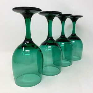 Four Retro Vintage Libbey Premiere Dark Green Juniper Goblets. - Etsy