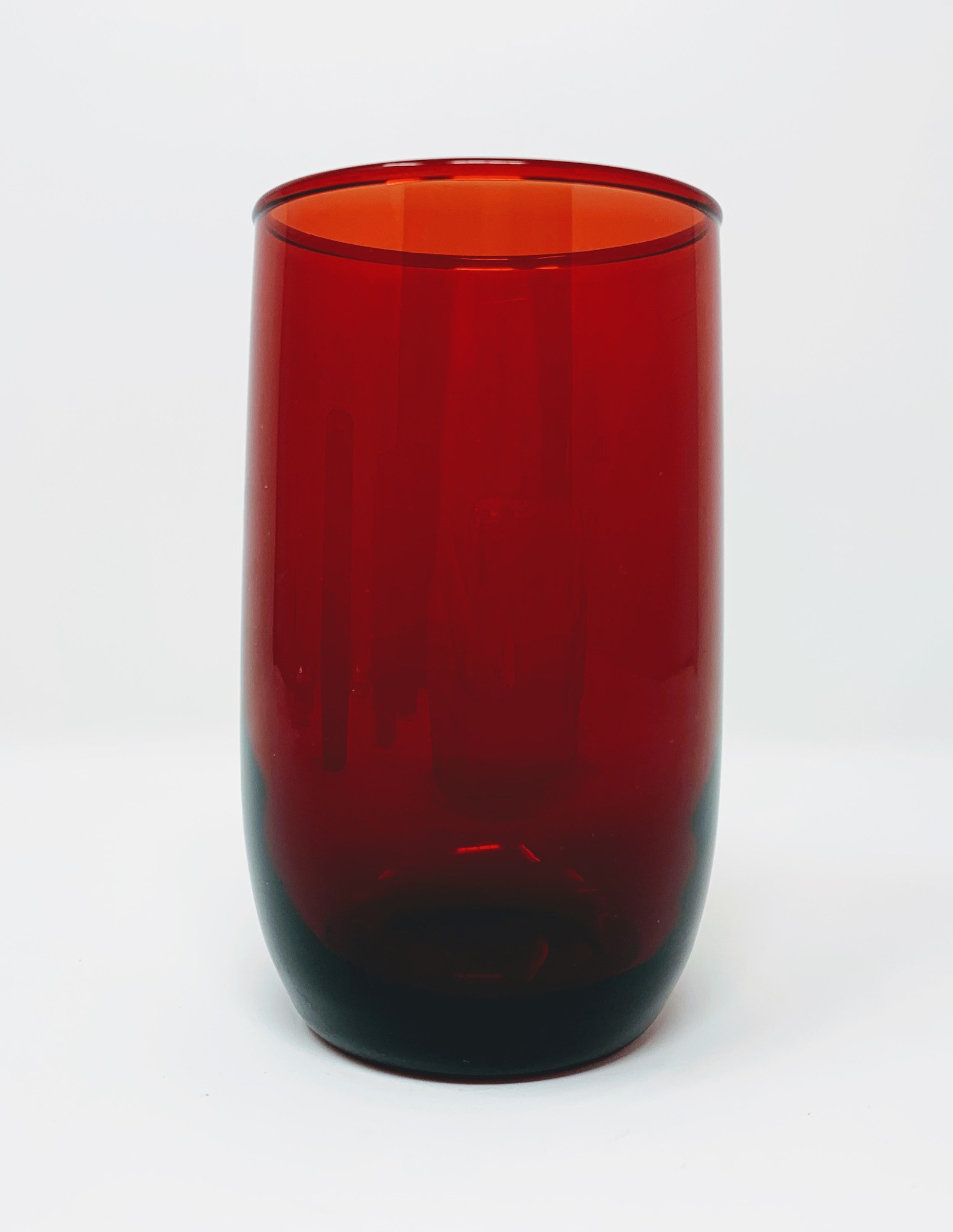 Six Vintage Roly Poly Royal Ruby Red Flat 9oz Tumblers - Etsy