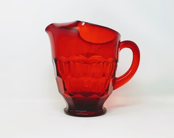Ruby Red Pitcher | Etsy