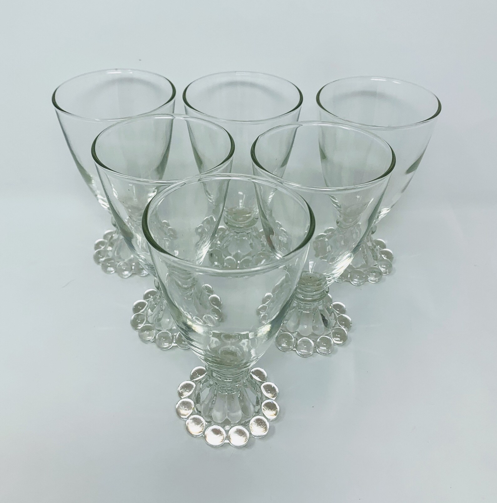 Six Vintage Anchor Hocking Boopie Clear Wine Glasses/juice | Etsy