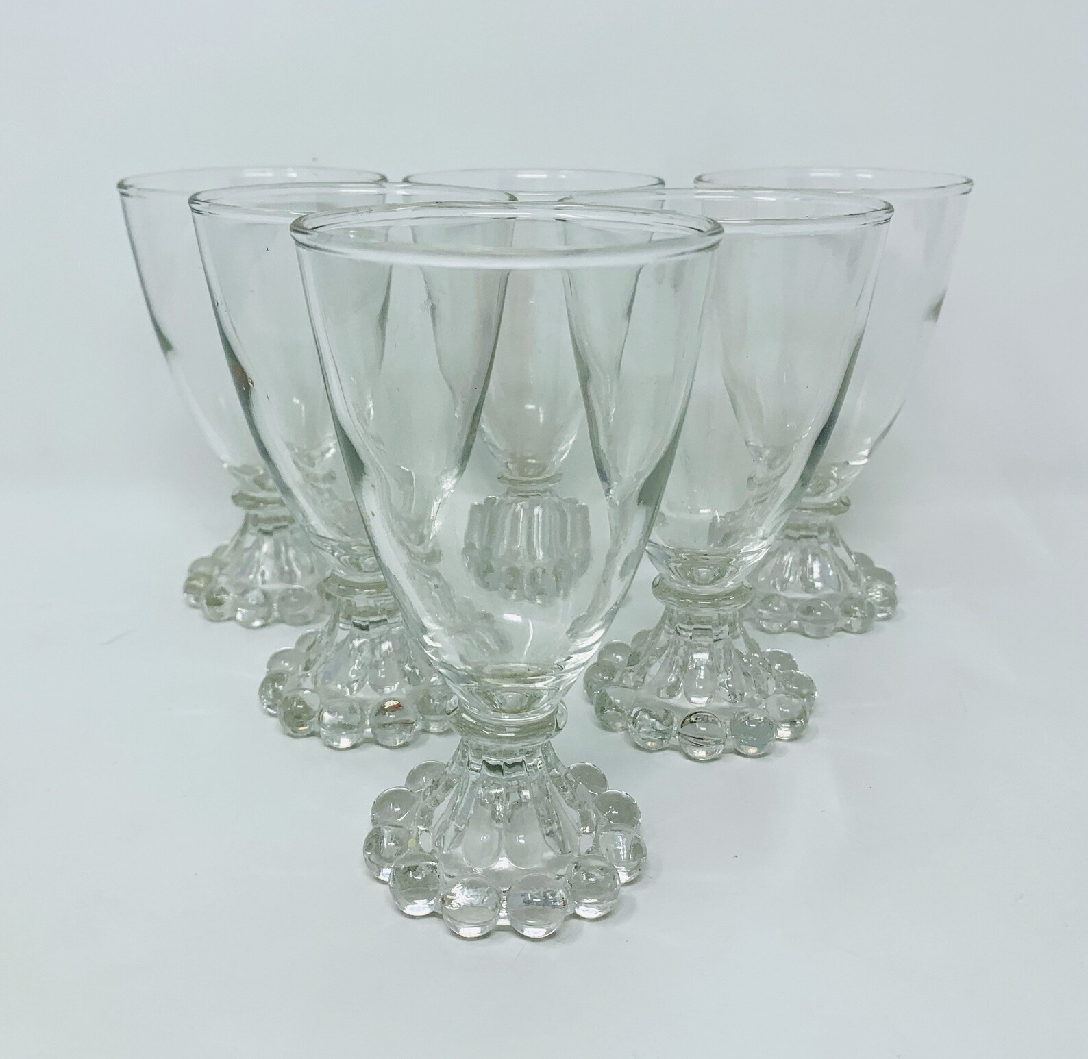 Six Vintage Anchor Hocking Boopie Clear Wine Glasses/juice | Etsy