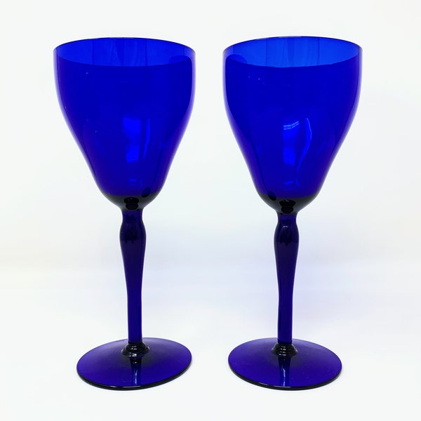Cobalt Blue Goblets - Etsy
