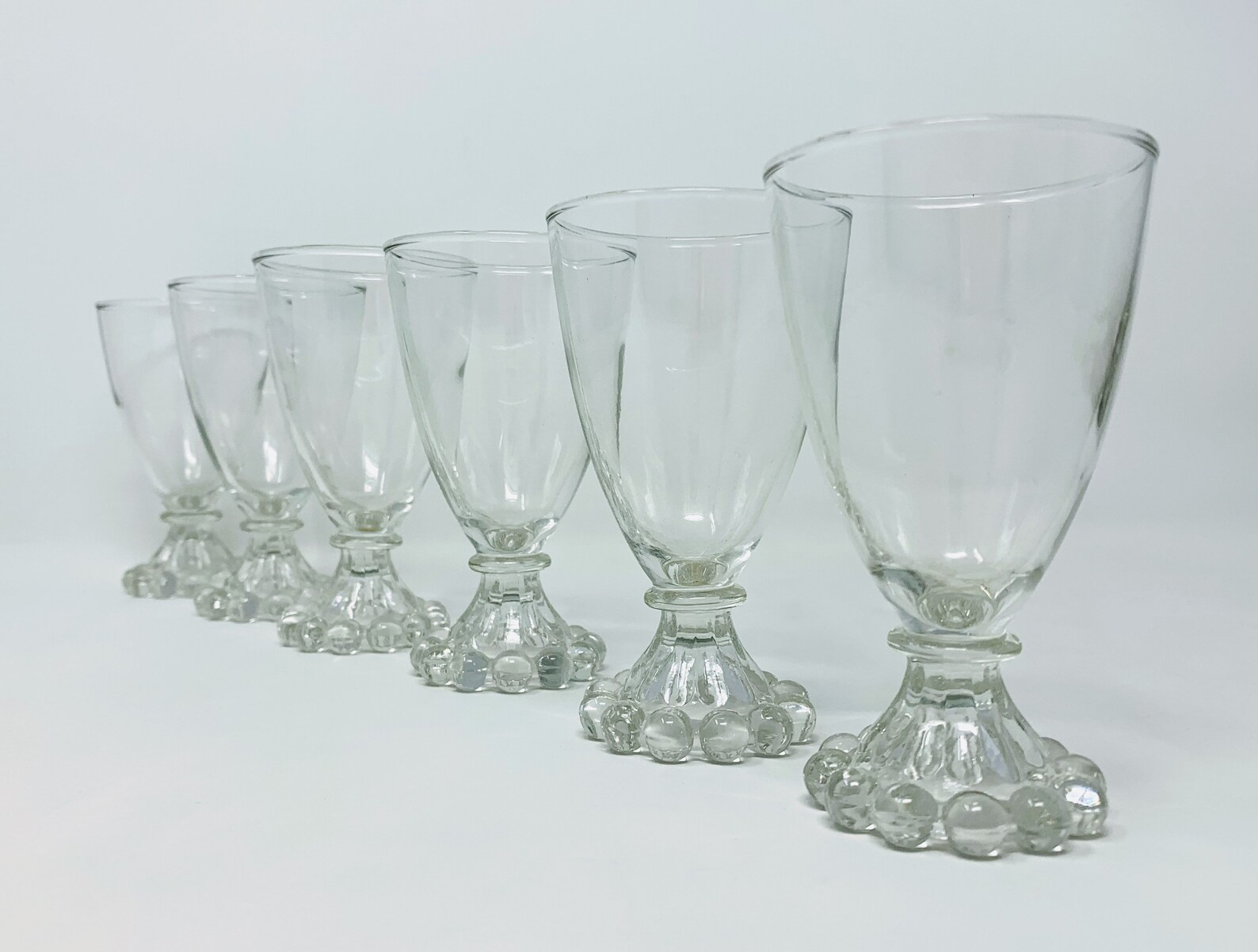 Six Vintage Anchor Hocking Boopie Clear Wine Glasses/juice | Etsy