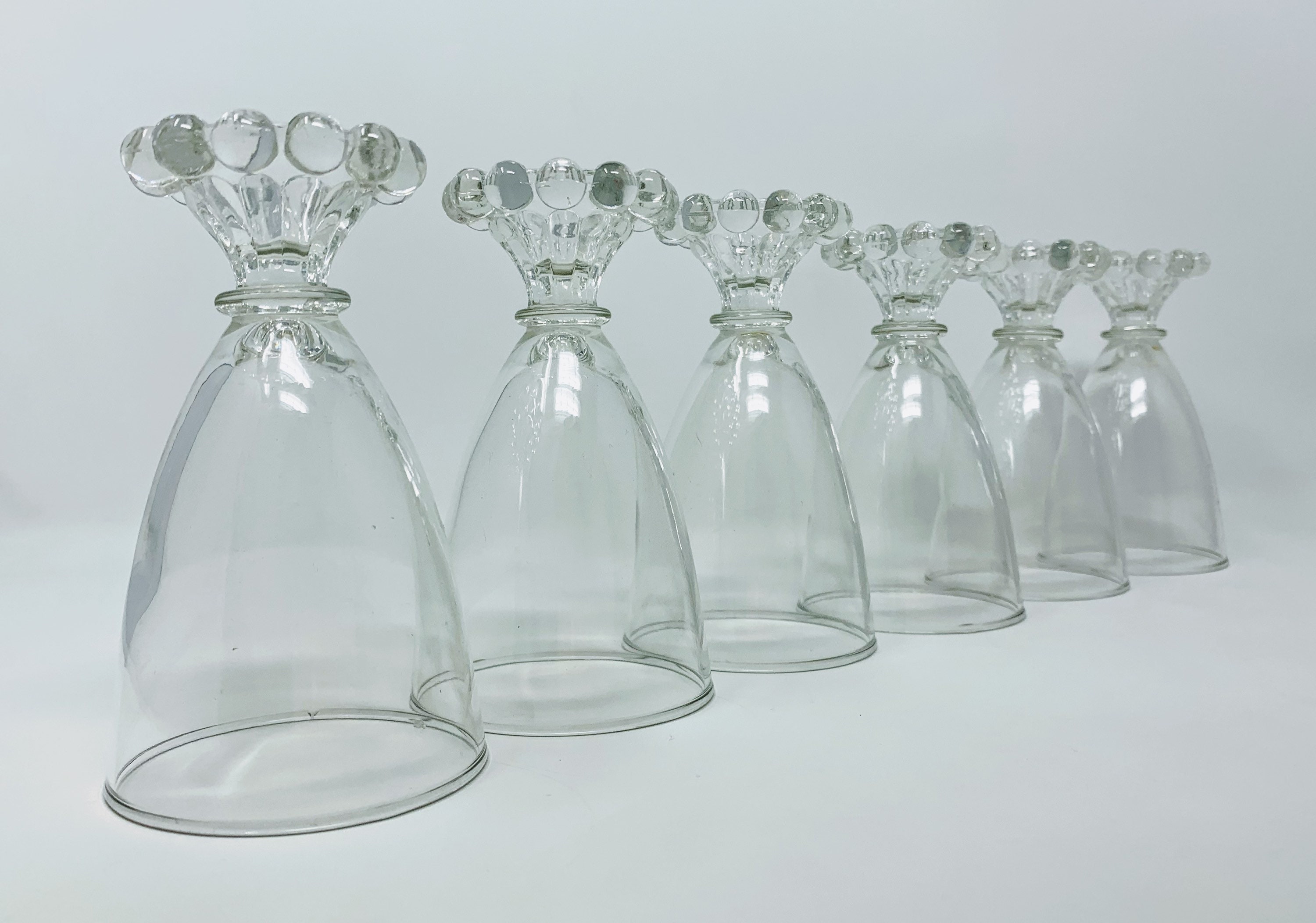 Six Vintage Anchor Hocking Boopie Clear Wine Glasses/juice | Etsy