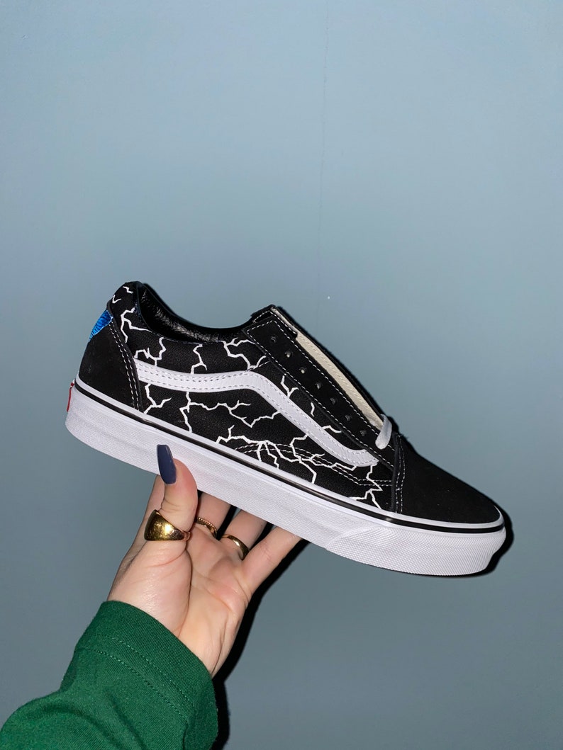 Lightning and Butterfly Custom Van Sneakers - Etsy