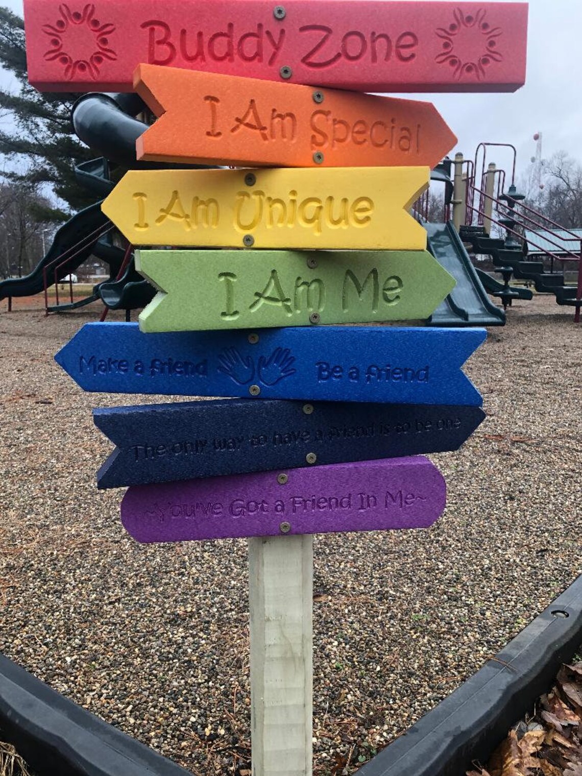 Buddy Zone Sign~recycled Plastic~help Stop Bullying on Your Playground ...