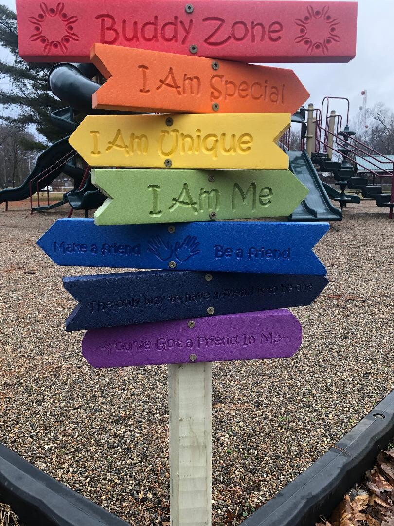 Buddy Zone Sign~recycled Plastic~help Stop Bullying on Your Playground ...