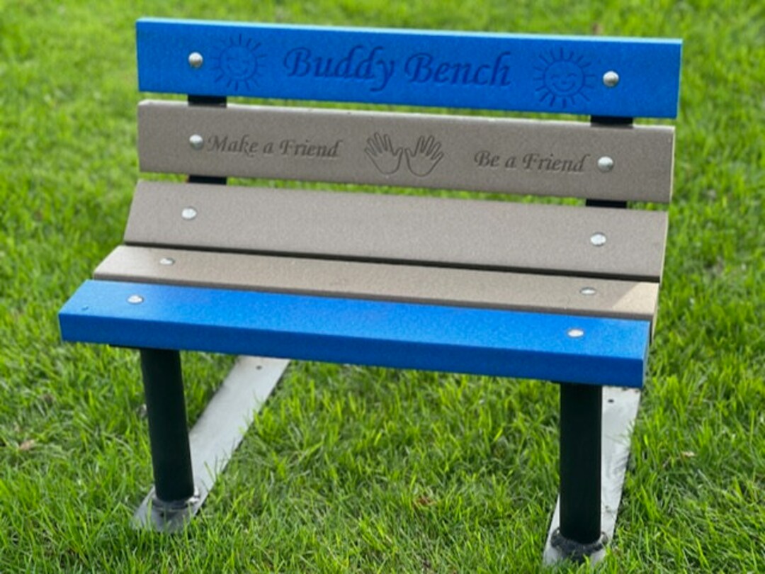 Kids Buddy Bench~with Make a Friend (hand Prints) Be a Friend - Etsy