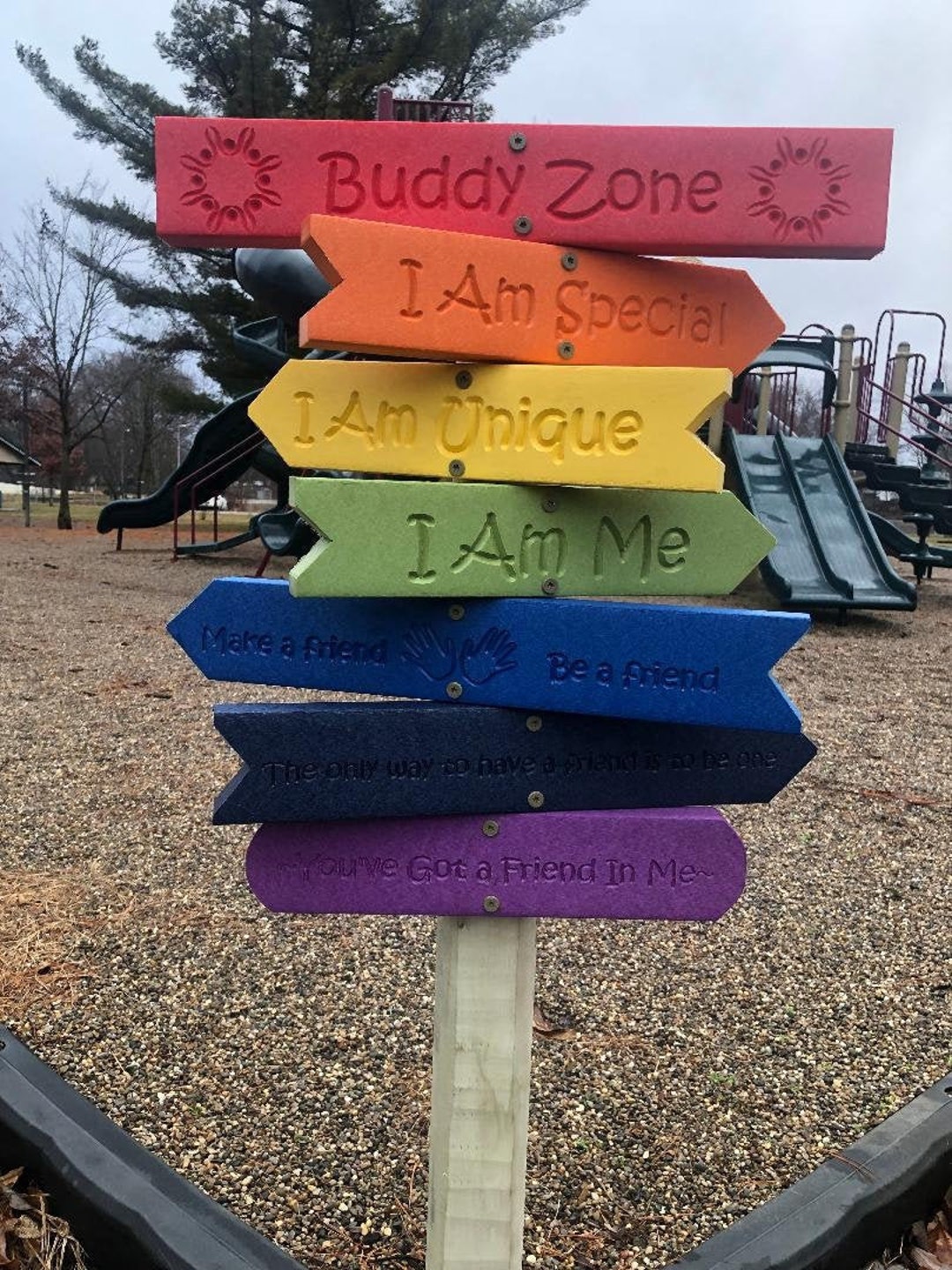 Buddy Zone Sign~recycled Plastic~help Stop Bullying on Your Playground ...