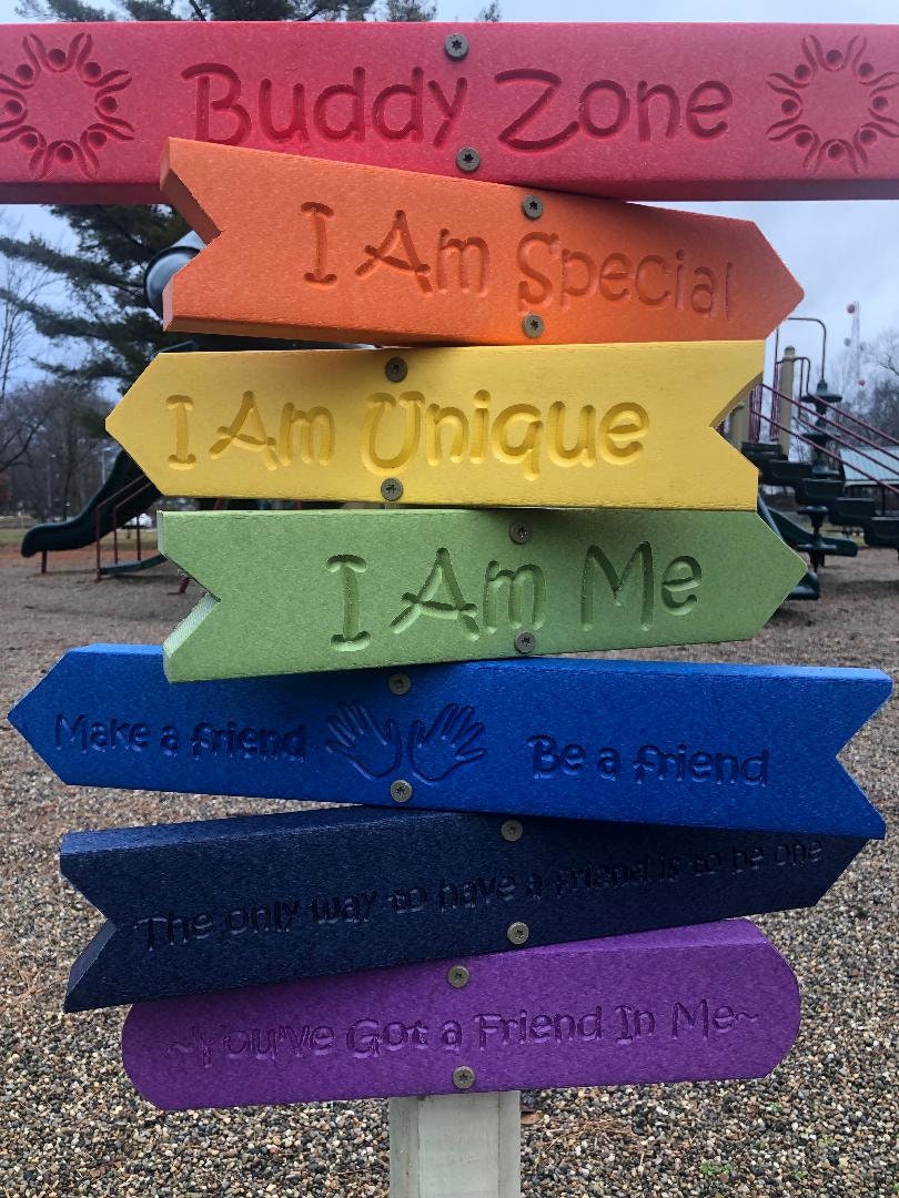 Buddy Zone Sign~recycled Plastic~help Stop Bullying on Your Playground ...