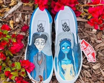 Corpse Bride,tim Burton Movies,corpse Bride Shoes,custom Vans Shoes ...