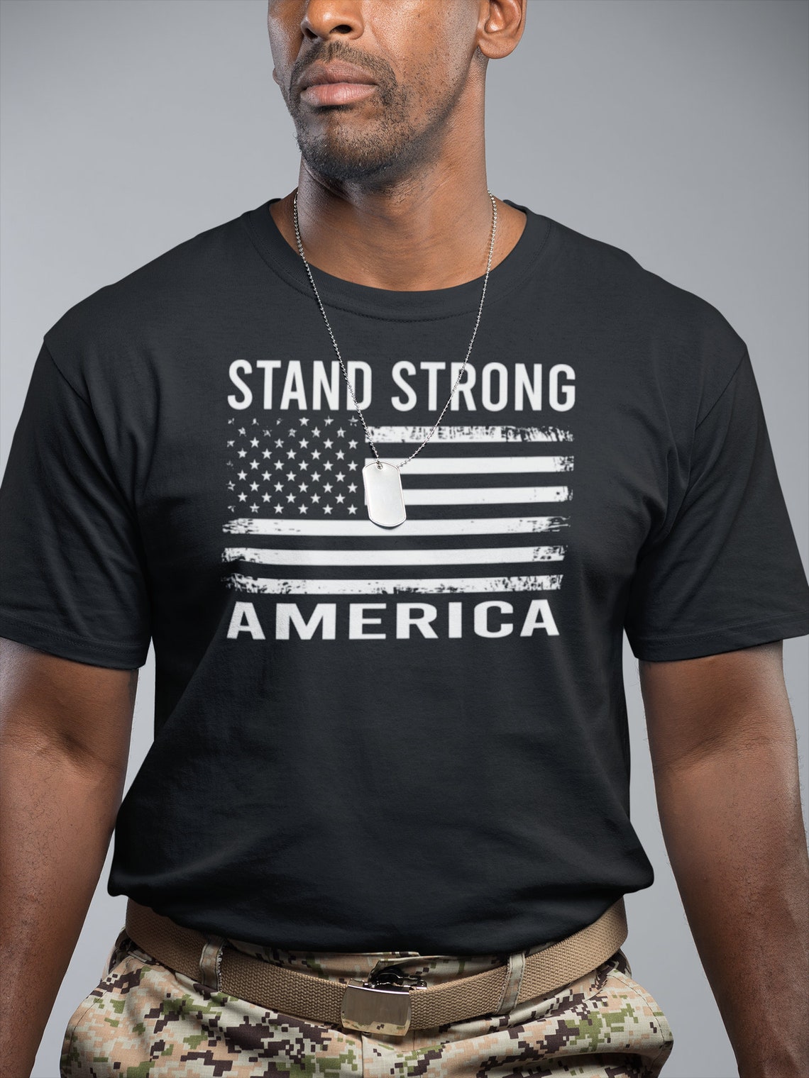 STAND STRONG AMERICA Shirt With a Grunge American Flag - Etsy UK