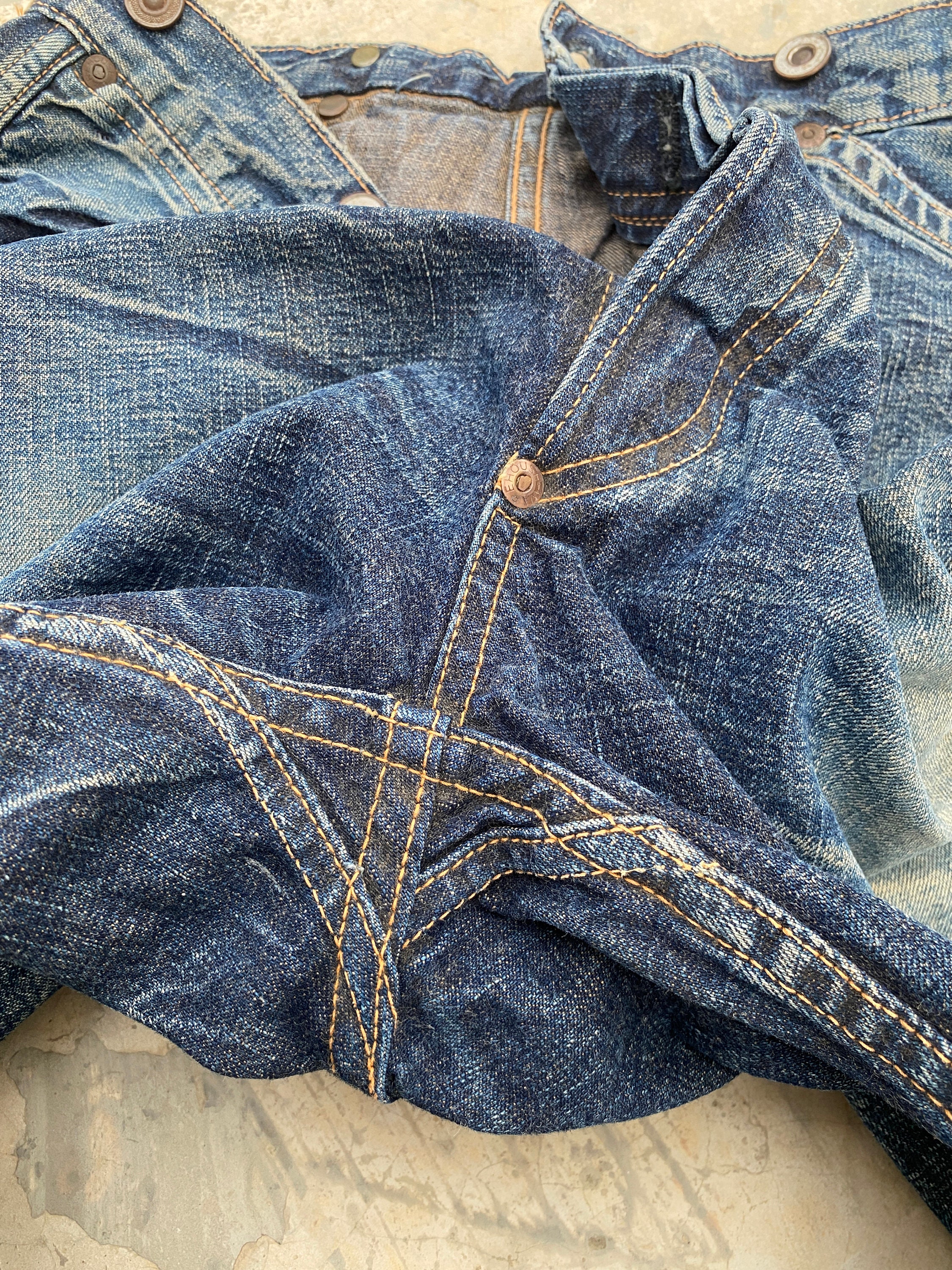 W30 Warehouse Duck Digger Nevada DD02 30s Cinch Back Jeans W30 Warehouse Duck Digger Nevada DD02 30s Cinch Back Jeans