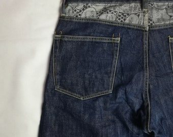 W36 Reworked Stussy Rough and Rugged Jeans With Sashiko W36 Reworked Stussy Rough and Rugged Jeans With Sashiko