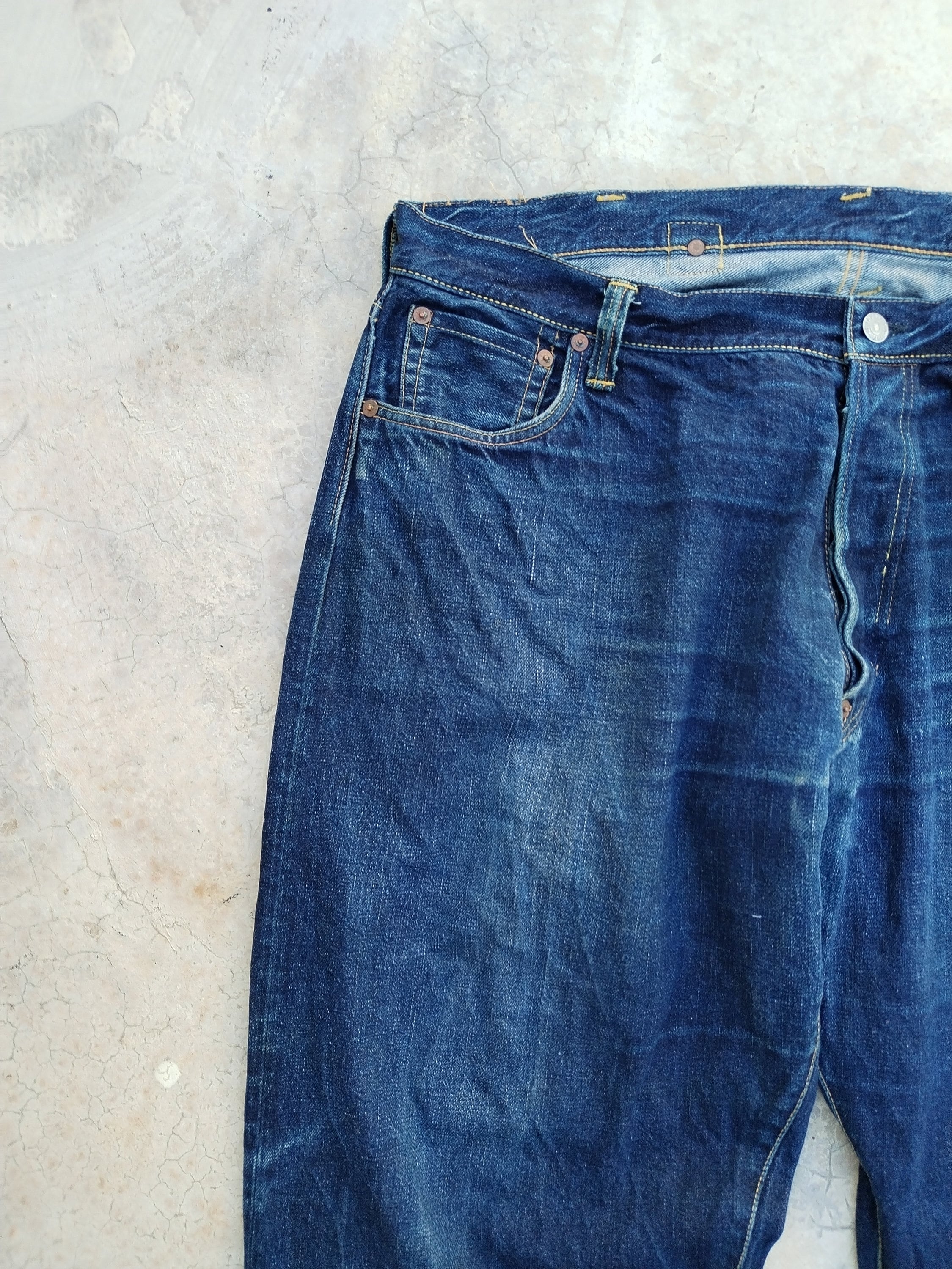 W40 Evisu Daicock Cinch Back Selvedge Denim - Etsy