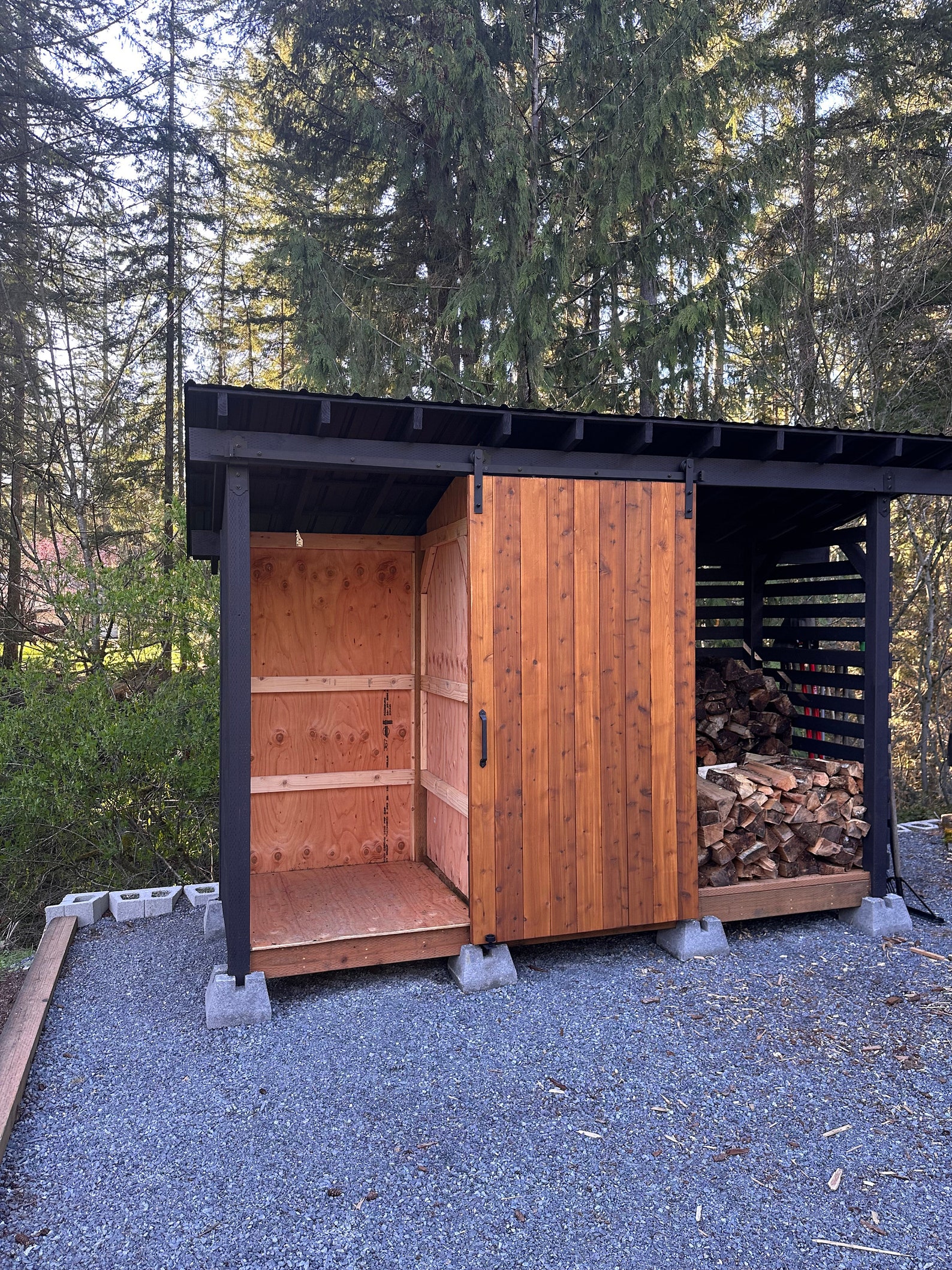 4x12 Firewood Shed Plans PDF - Firewood Storage Shed With Sliding Door ...