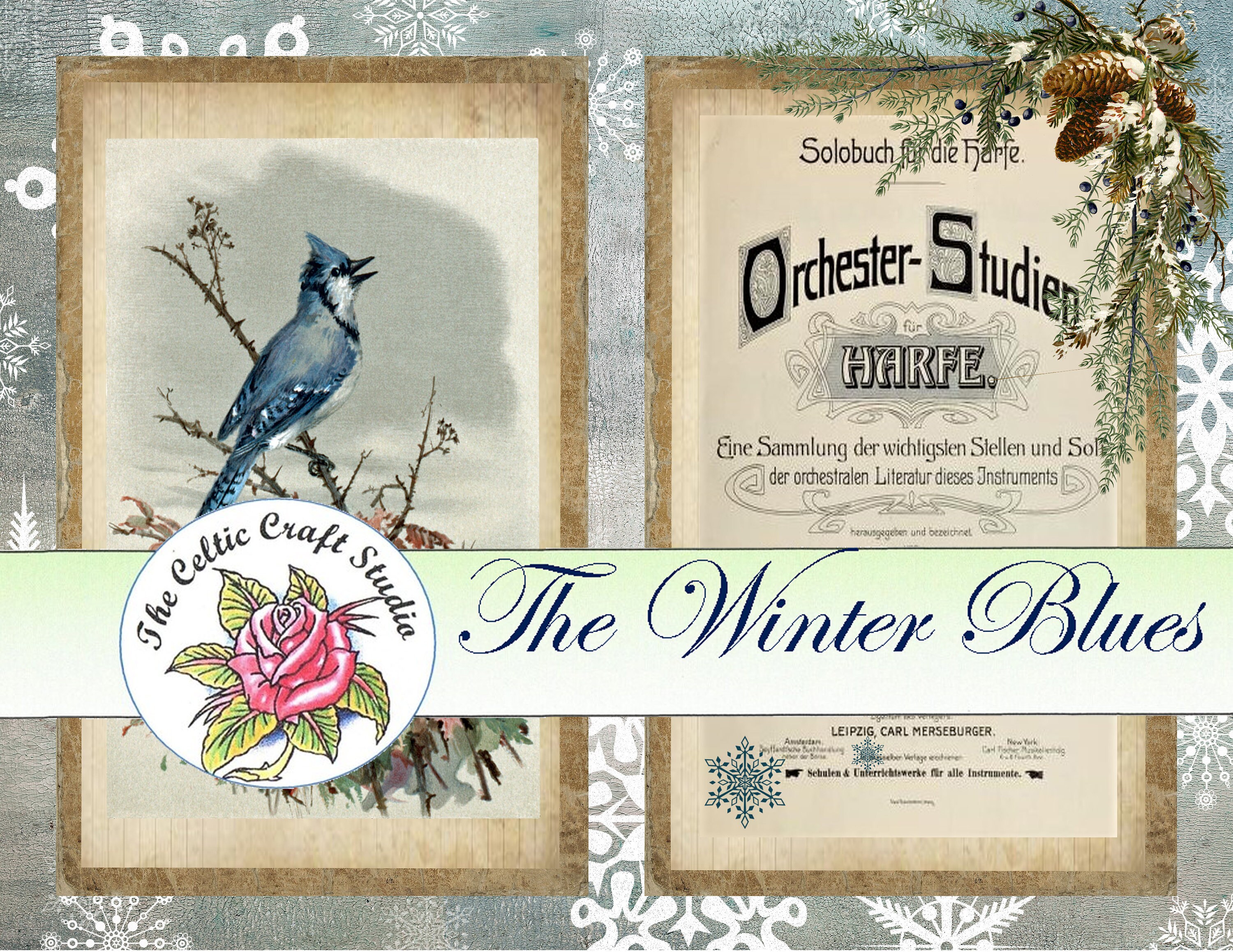 The Winter Blues Digital Pages - Etsy