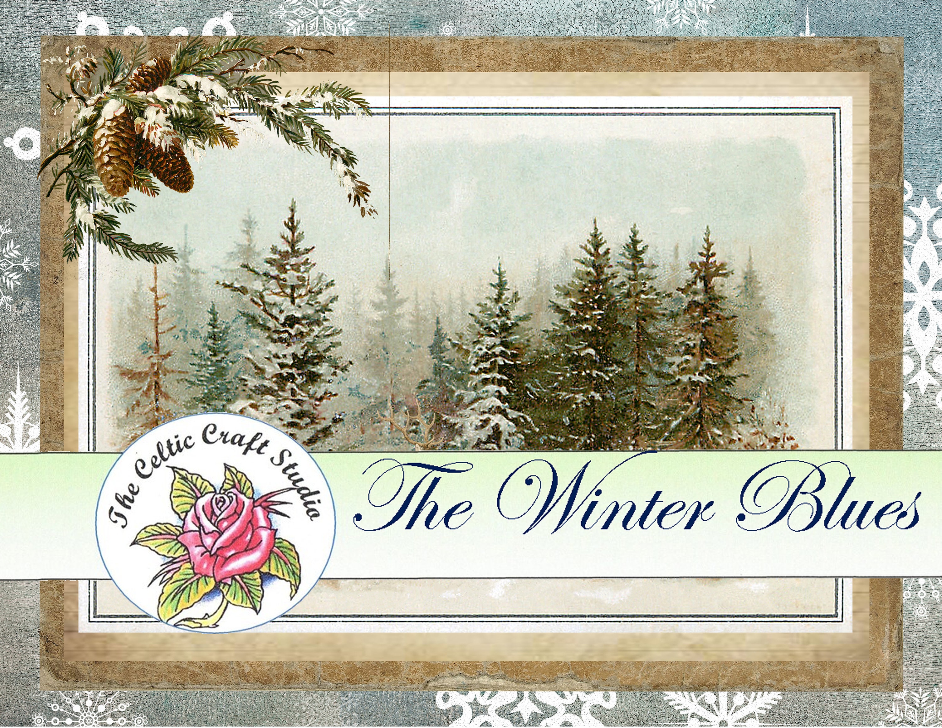 The Winter Blues Digital Pages - Etsy