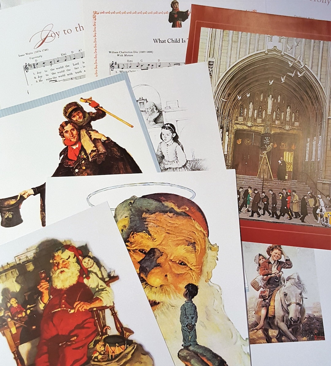 10 Original Norman Rockwell Pages Perfect for Christmas Journal Tip-ins ...