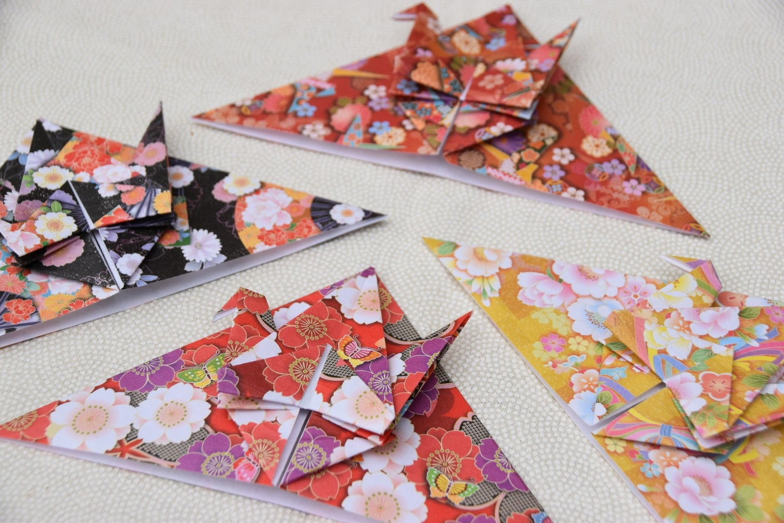 Origami Washi Paper Crane Bookmarks Booklovers Small Gift - Etsy