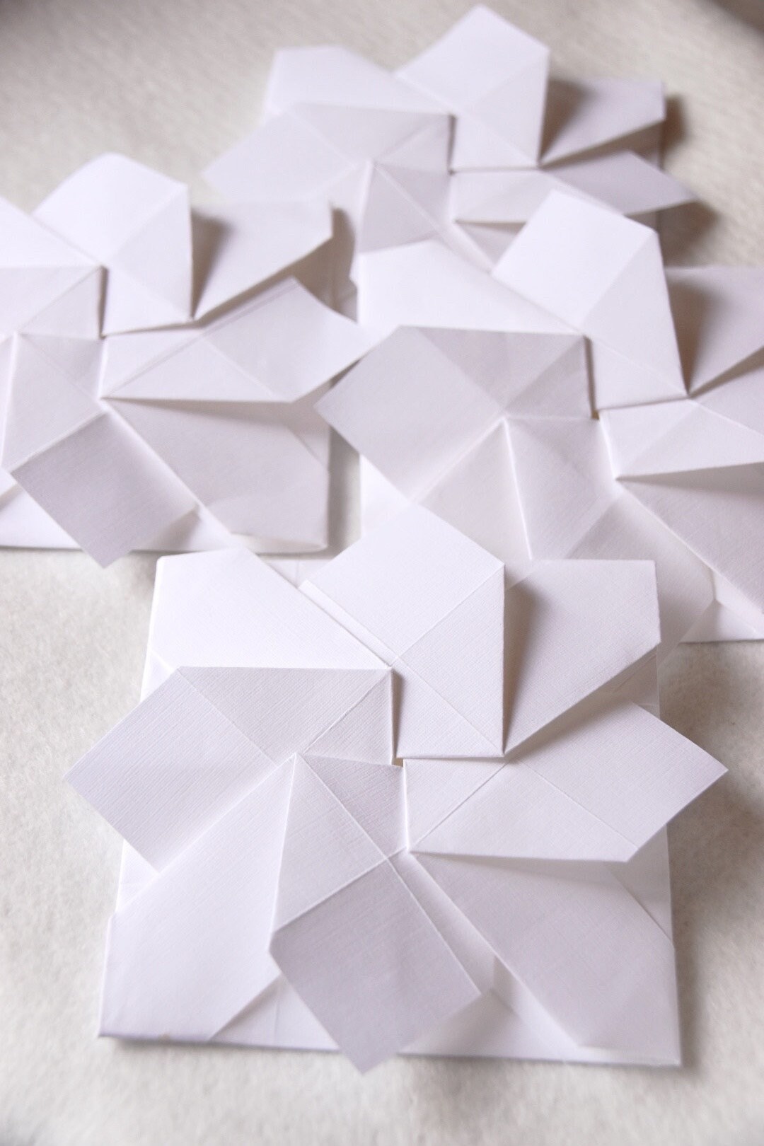 Hand Cut Hand Made Origami Tato Unique White Envelope Wedding Party ...