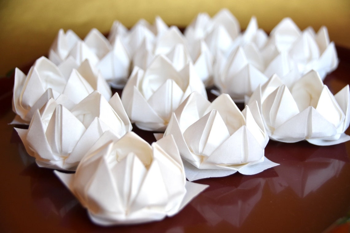 Origami Paper Lotus Flower Gift Box Japanese Jewelry Ring Box - Etsy