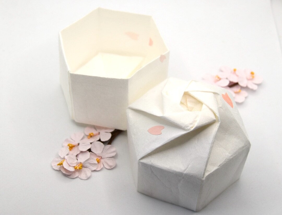 Handmade Origami Paper Gift Box Floral Decoration Washi Delicate ...
