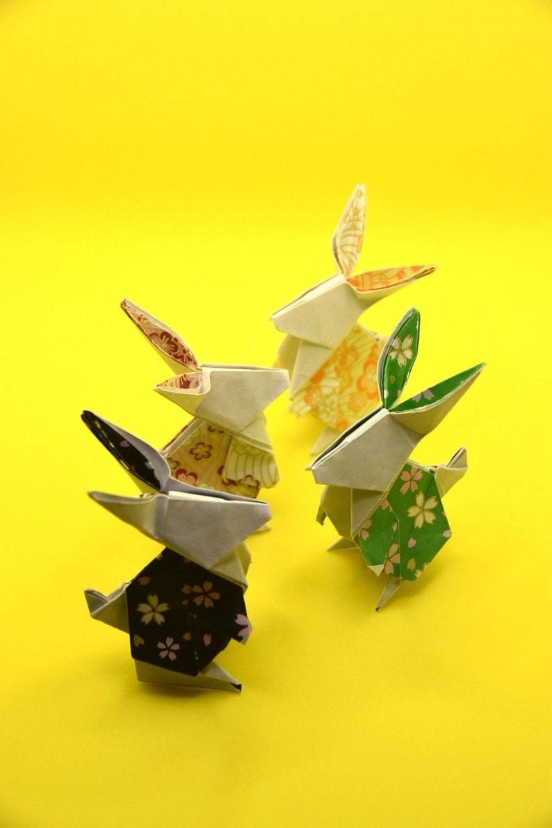Unique Origami Dressed Bunny Year of Rabbit Easter Wedding Birthday ...