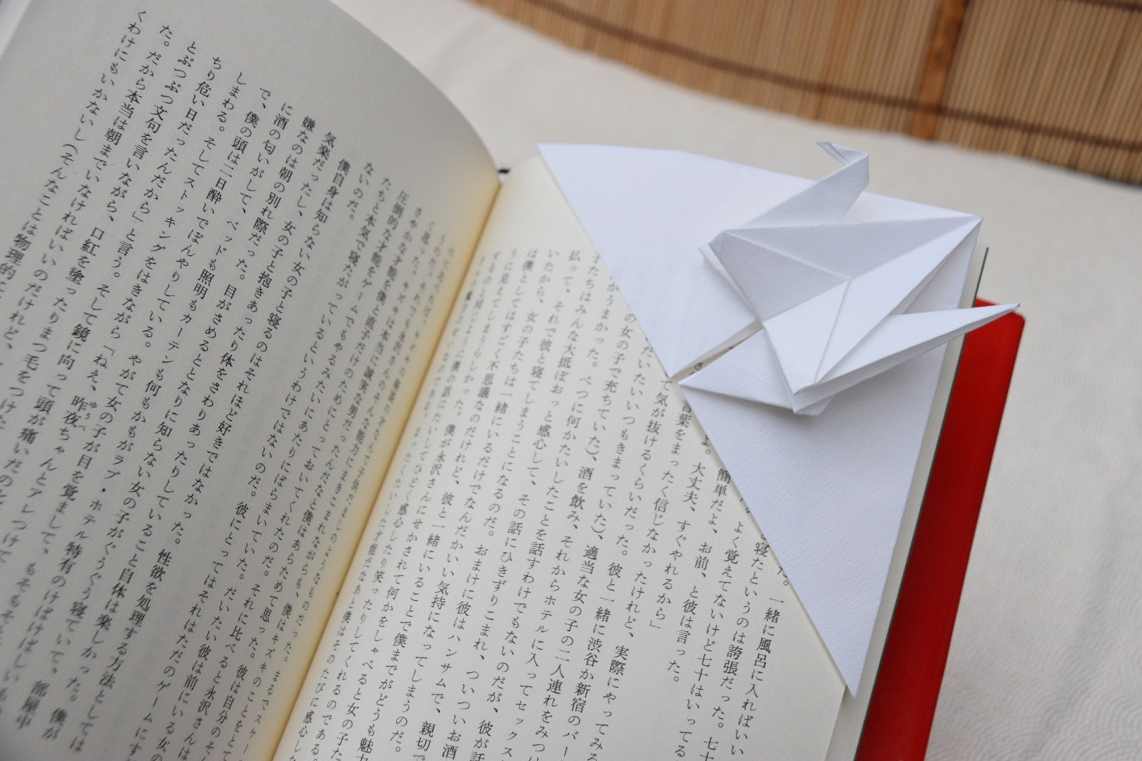 Origami Tant Paper Crane Corner Bookmarks Name Place Card Party Favour ...