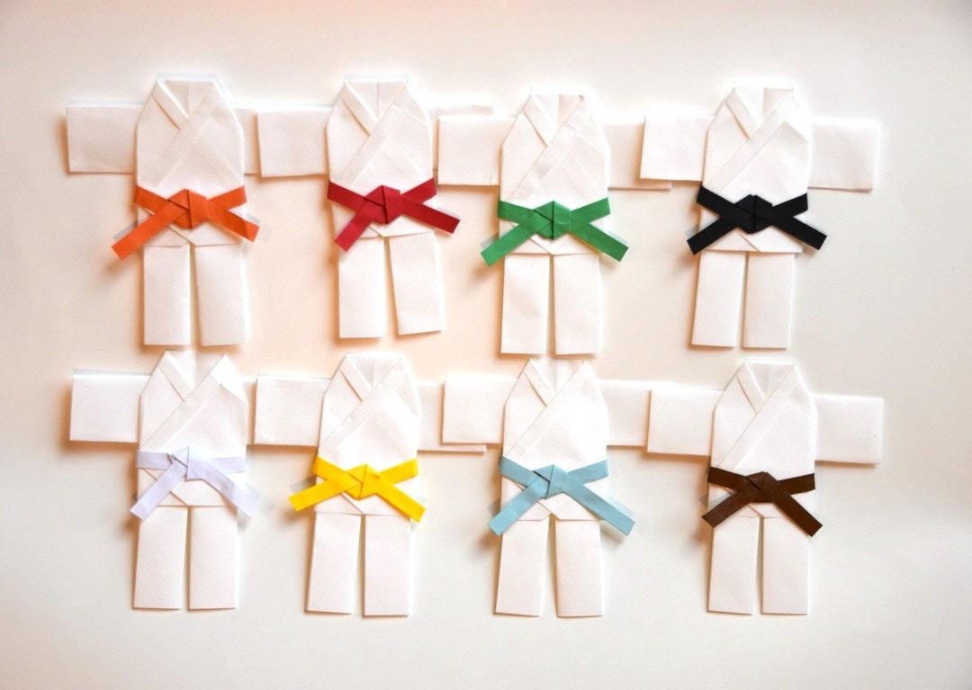Origami Dogi Martial Arts Uniform Tant Paper Bookmark Aikido Karate ...