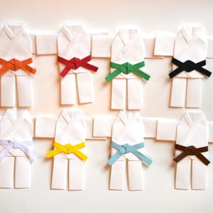 Origami Dogi Martial Arts Uniform Tant Paper Bookmark Aikido Karate ...