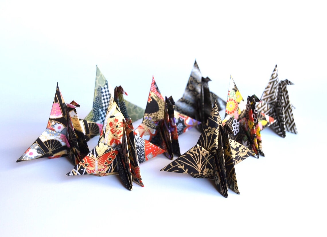 Set of 10 or 20 Orizuru Origami Made-in-japan Paper Crane Name Place ...