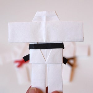 Origami Dogi Martial Arts Uniform Tant Paper Bookmark Aikido Karate ...