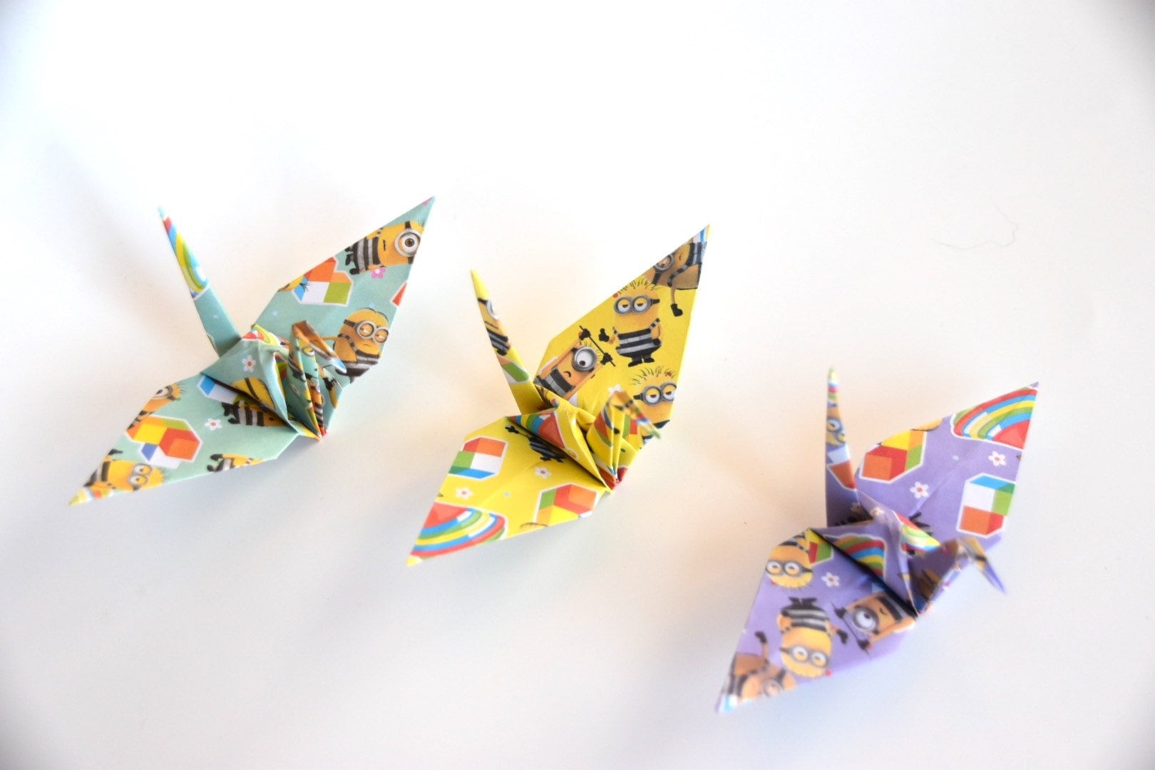 Large Character Origami Paper Cranes Minions Kids Birthday Anniversary ...