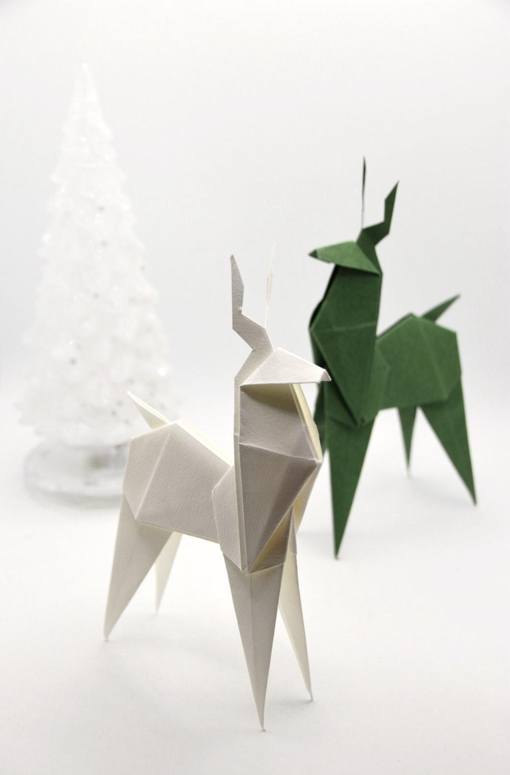 Origami Tant Paper Reindeer Deer Christmas Decoration Dinner Table ...