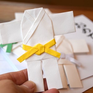 Origami Dogi Martial Arts Uniform Tant Paper Bookmark Aikido Karate ...