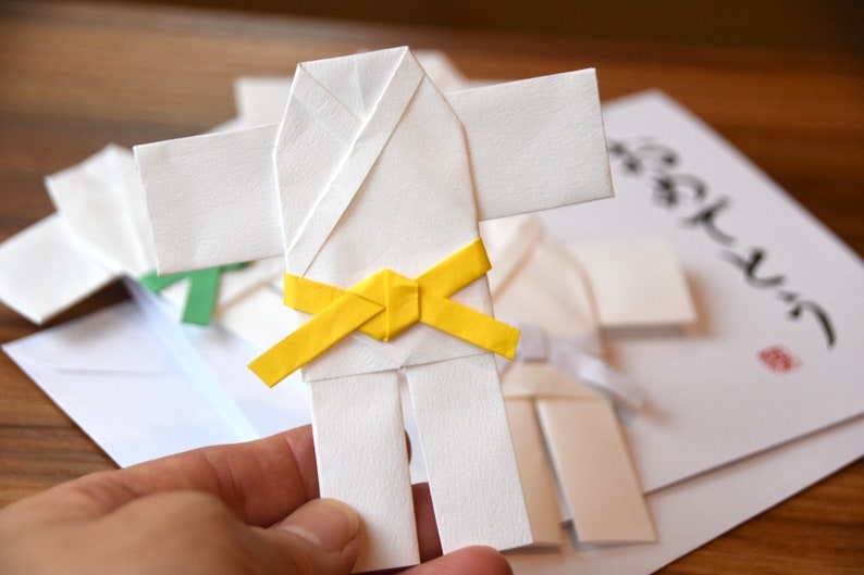 Origami Dogi Martial Arts Uniform Tant Paper Bookmark Aikido Karate ...