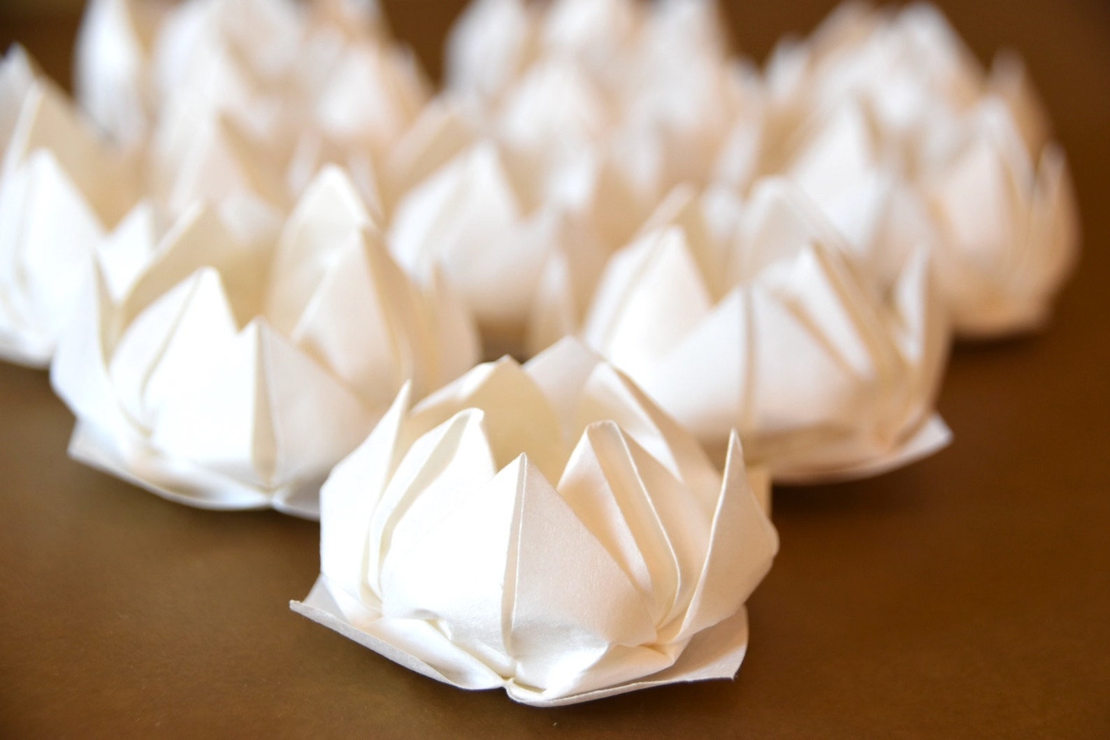 Origami Paper Lotus Flower Gift Box Japanese Jewelry Ring Box Wedding ...