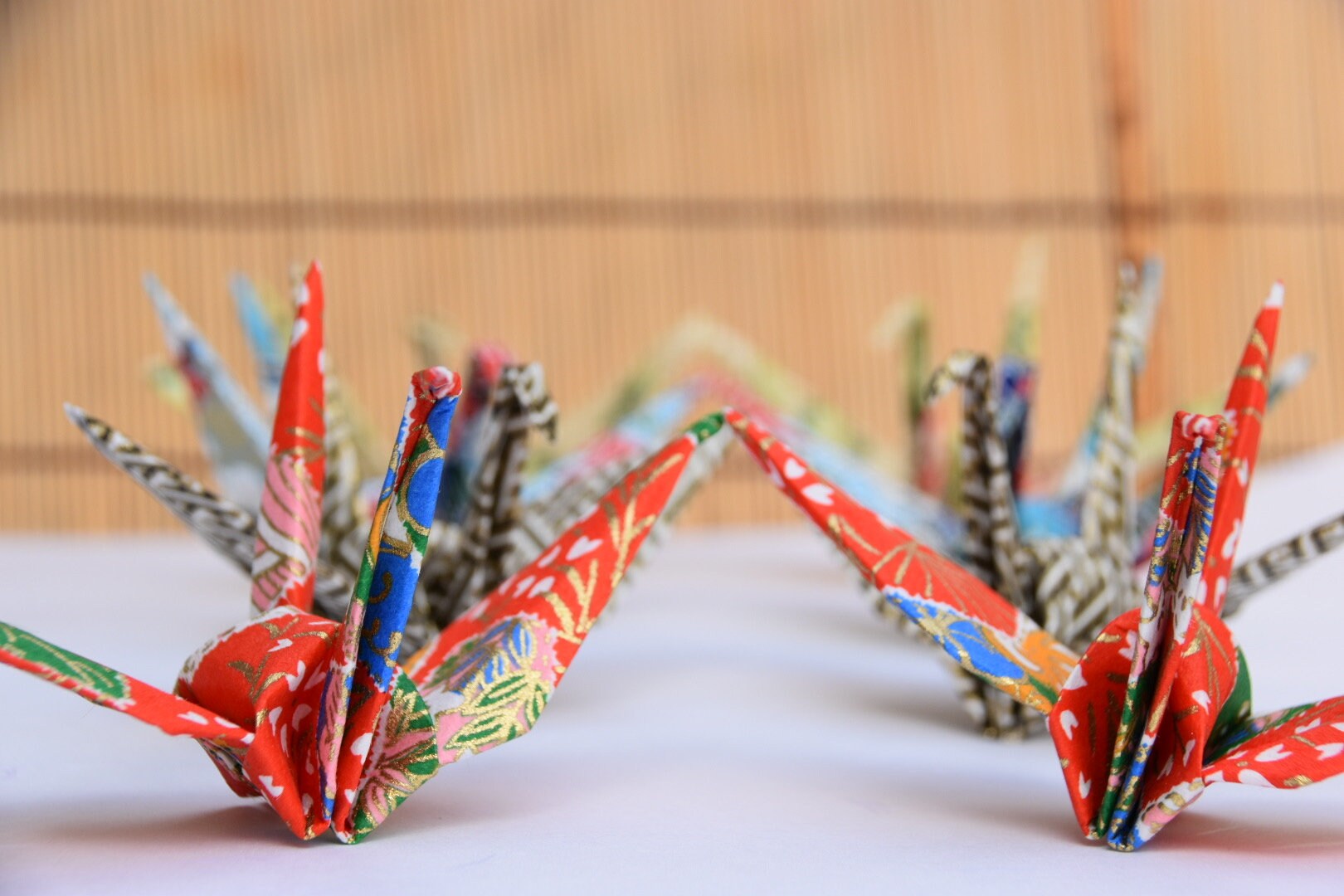 Unique Connected Washi Paper Cranes for Anniversary Wedding | Etsy