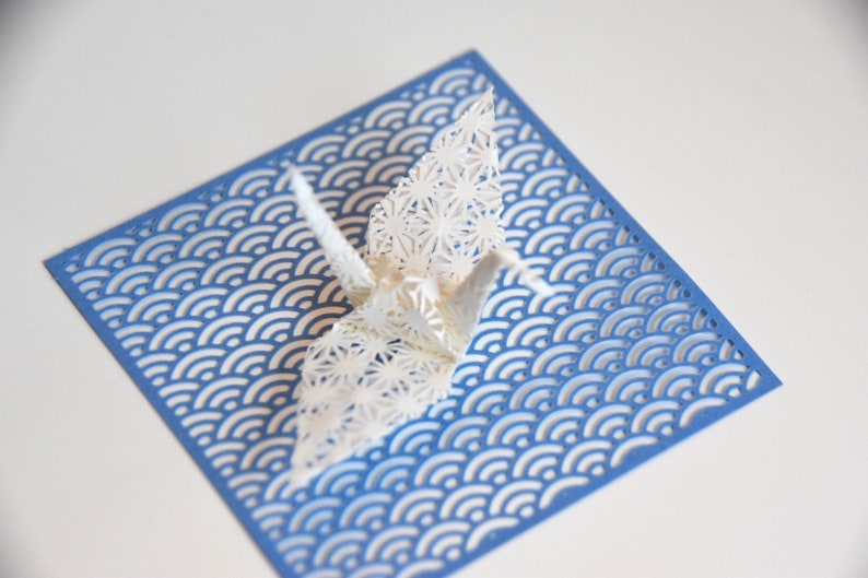 Kirie Origami Chiyogami Orizuru Paper Cranes Wedding Birthday - Etsy