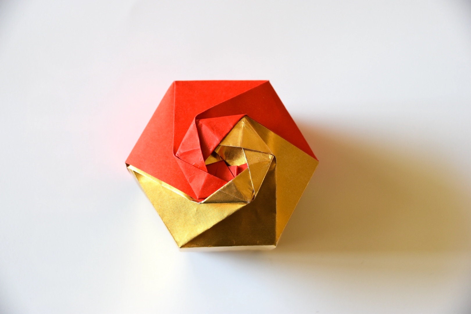 Handmade Origami Paper Gift Box with Floral Decoration | Etsy