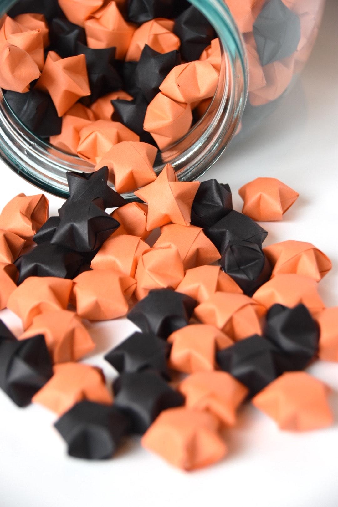 Origami Paper Halloween Themed Lucky Stars Hand Folded Table Confetti ...