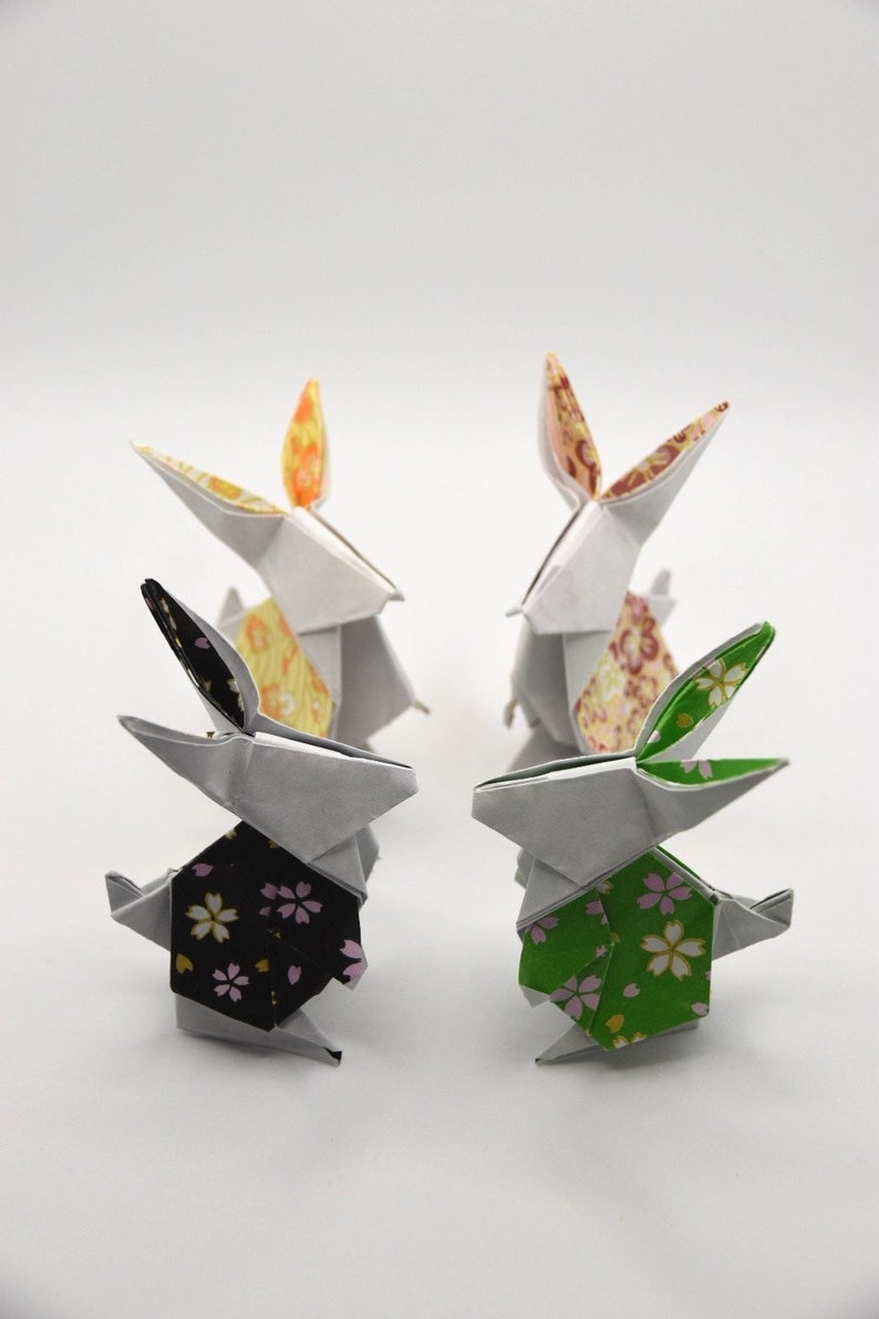 Unique Origami Dressed Bunny Year of Rabbit Easter Wedding Birthday ...